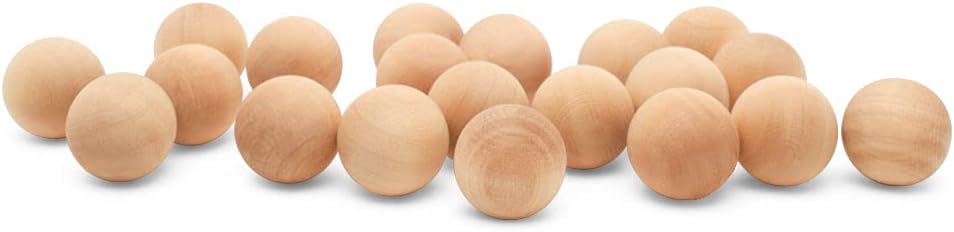Amazon.com: 7/8 Inch Small Wood Balls, Pack of 25 Wooden Balls for ...