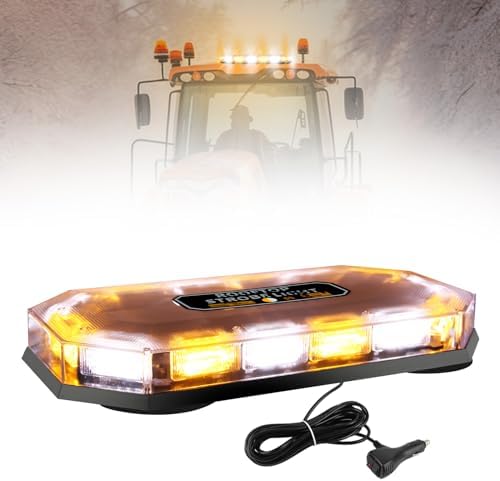 OPL5 Amber White LED Rooftop Strobe Beacon Lights 16 Inch, High Bright ...