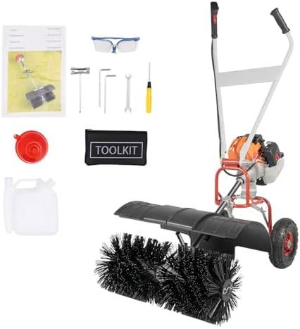 Amazon.com : 52CC Snow Sweeper Power Brush, 2.5HP Gas Power Walk-Behind ...