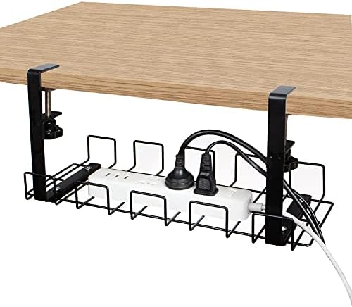 Under Desk Cable Management Tray, 15.7’’ Detachable Wire Cords ...
