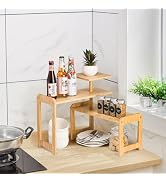 Amazon.com: Mezchi 3 Tier Kitchen Counter Corner Shelf, Bamboo Bathroom ...