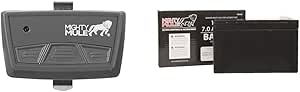 Mighty Mule MMT103 3-Button Transmitter, Gray & 12-Volt Battery for ...