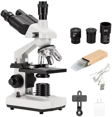 Amazon.com: 40X-5000X Compound Microscope, Professional Trinocular ...
