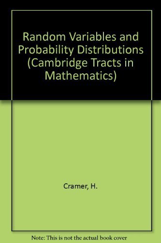 Buy Random Variables and Probability Distributions (Cambridge Tracts in ...