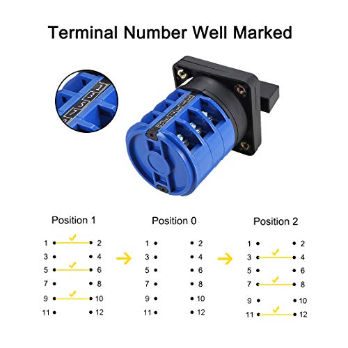 Snapklik.com : Changeover Switch LW28-32 3 Positions 12 Terminals ...