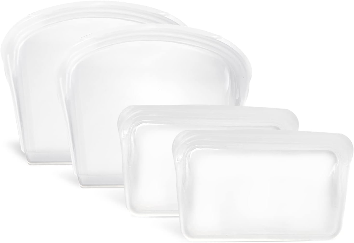 Amazon.com: KVK Reusable Silicone Bags for Food Storage, 4 Pack Heavy ...