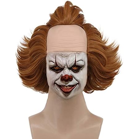 Amazon.com: karlery Short Fluffy Brown Curly Horror Pennywise Wig ...