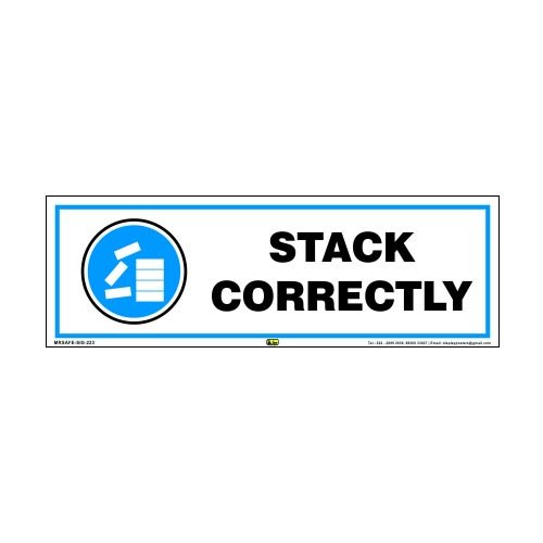 Mr. Safe - Stack Correctly Sign Hard Plastic Lamination 12 Inch X 4 ...