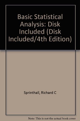 Amazon.com: Basic Statistical Analysis (Disk Included/4th Edition ...