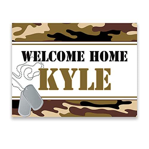 Amazon.com: Welcome Home Hero Military Personalized Yard Sign, Welcome ...