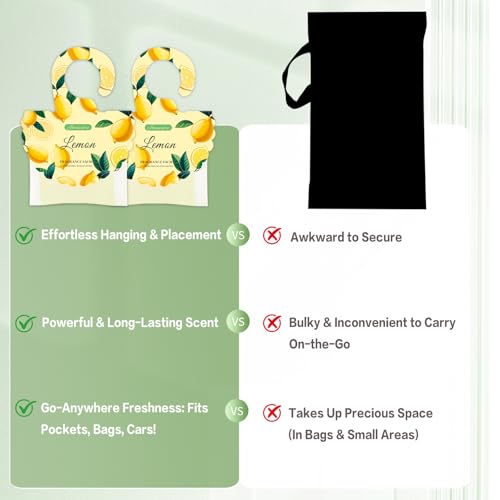 15 Packs Lemon Scented Sachets Bag for Drawers and Closets, Air ...