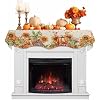 Amazon.com: Victoroes Fall Mantel Scarf 60 x 17 Inch, Pumpkin Bow ...
