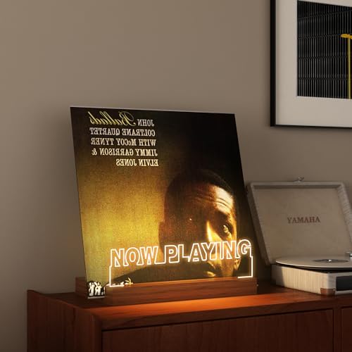 Light up Now Playing Vinyl Record Stand, YuanDian Now Spinning Record ...