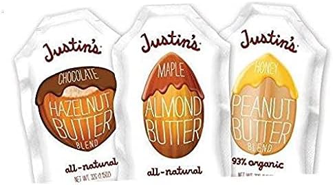 Amazon.com : Justin's Nut Butter Honey Almond Butter Squeeze Packs ...