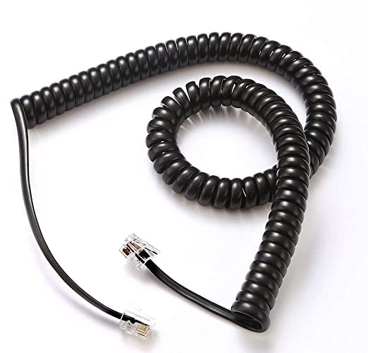 KEBILSHOP Telephone Handset Cable,Phone receiver cable Coil Cord, RJ9 ...