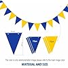 Amazon.com: 20 Feet Double Sided Navy Blue and Yellow Glitter Pennant ...