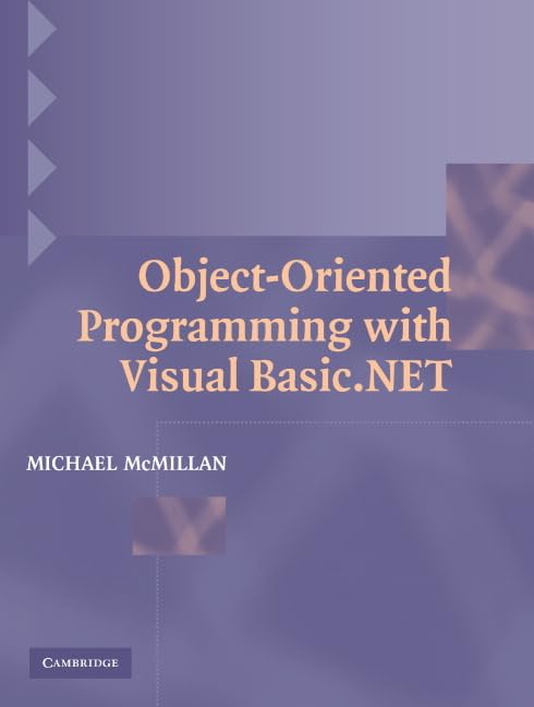 Amazon | Object-Oriented Programming with Visual Basic.NET | McMillan, Michael | Visual Basic