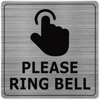Please Ring Bell Sign Aluminium 15 × 15 cm Waterproof Durable ...