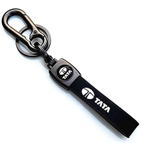 NSV Genuine Leather TaTa Car Keychain Compatible for All Tata Cars keys ...