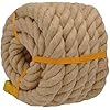Roopeem Jute Rope (1.5in X 20FT) 100% Natural Thick Hemp Rope Twisted ...
