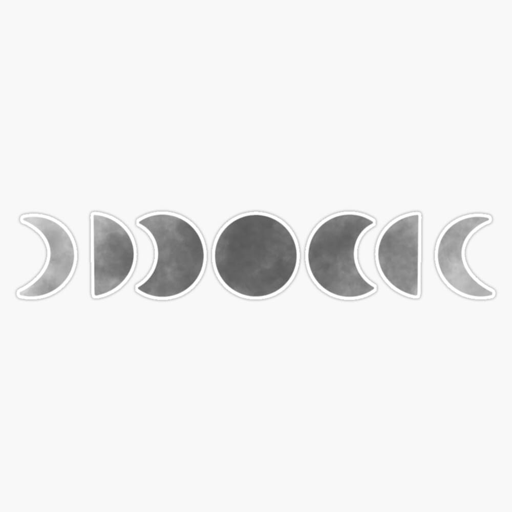 Amazon.com: Moon Phases Sticker Vinyl Waterproof Sticker Decal Car ...