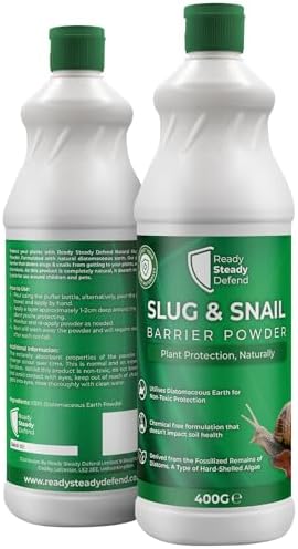 Slug & Snail Barrier Powder 400g - Diatomaceous Earth Slug Killer ...