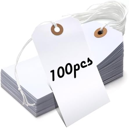 Amazon.com : Coitak 100 PCS Blank Shipping Tags With String, Large ...