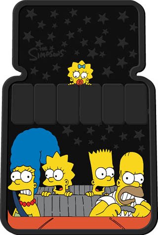 Simpsons On A Drive Style Universal-Fit Molded Front Floor Mat - Set of ...