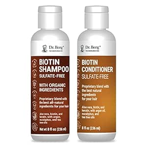 Amazon.com : Dr. Berg Biotin Shampoo & Conditioner - Duo to Restore ...
