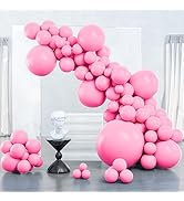 Amazon.com: PartyWoo Hot Pink Balloons 140pcs Different Sizes of 18 12 ...