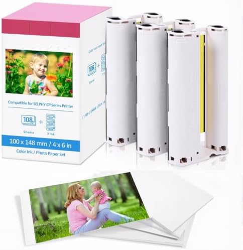 Compatible Canon Selphy CP1500 Ink and Paper for Selphy Photo Printer ...