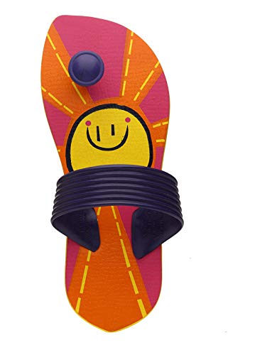Buy METHYZ Happy Pop– Printed Unisex Rubber/Eva Sandals (Yellow) at ...