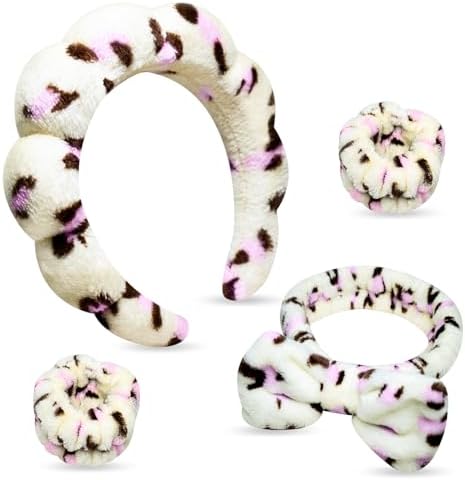 Amazon.com: ACO-UINT 6Pcs Spa Headbands and Wrist Washbands Set ...
