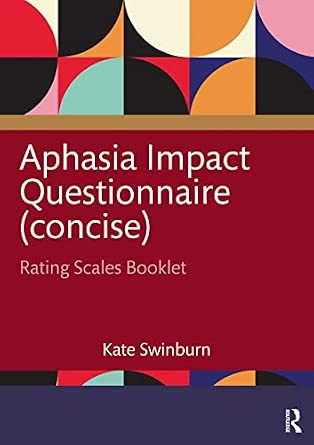 Amazon.com: Aphasia Impact Questionnaire - II: A ring bound hard cover ...