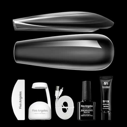 Five Angeles Tipex Pre-sculpted Acrylic Nail Tips Kit 120Pcs Extra ...