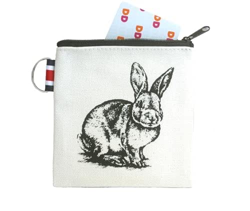 Amazon.com: Bunny Rabbit Coin Purse Tiny Zipper Pouch Gift Card Holder ...