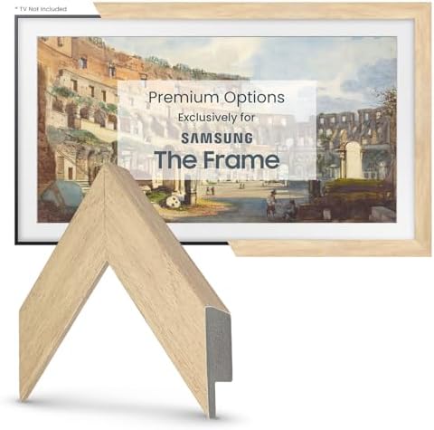 Amazon.com: Frame My TV Deco TV Frames - Museum Maple Slim Frame ...