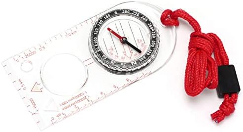 VANANA Outdoor Baseplate Ruler Map Scale Compass for Navigation Camping ...