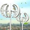 Amazon.com : CNCEST 600W Wind Turbine 12V, Lantern Type 5 Blades ...