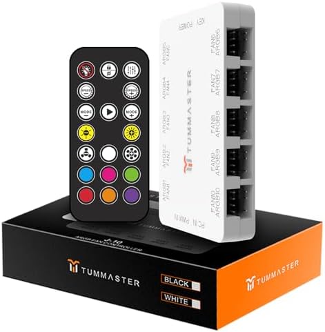 Amazon.com: TUMMASTER ARGB Fan HUB 5V-3Pin LED Hub 4 Pin PWM Fan ...