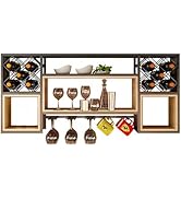 Amazon.com: PIKYsailed 59 Inch Metal Wine Rack Wall Mounted, Bar ...