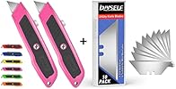 DIYSELF 2 Pack Box Cutter Retractable Heavy Duty Utility Knife ...