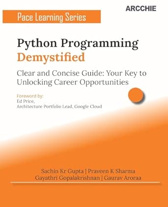 Python Programming Demystified: 9788196612702: Computer Science Books ...