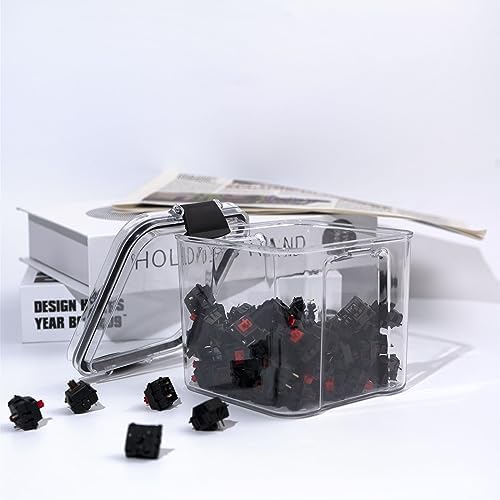 Amazon.com: Hunfuthr Translucent Keycap For Switch Storage Box Sealed ...