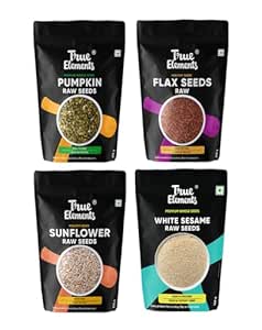 True Elements Pcos Seed Cycling Combo 900g Seeds For Eating Raw