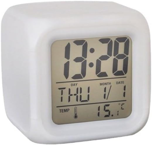 Amazon.com: BUBUCAM Digital LED Color Change Alarm Clock, Multi ...