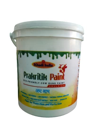 Buy Khadi Prakritik Paint White Eco Friendly Cow Dung Emulsion Paint (4 ...
