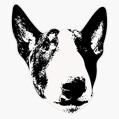 Amazon.com: Bull Terrier Face Vinyl Sticker Laptop Decal Waterproof 5 ...