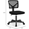 Amazon.com: Armless Small Home Office Desk Chair, Ergonomic Low Back ...