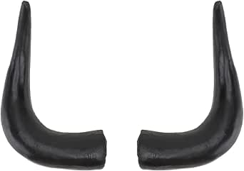 Amazon.com: SEWACC 1 Pair Plastic Ox Horn Bulls Horns Imitation Ox ...